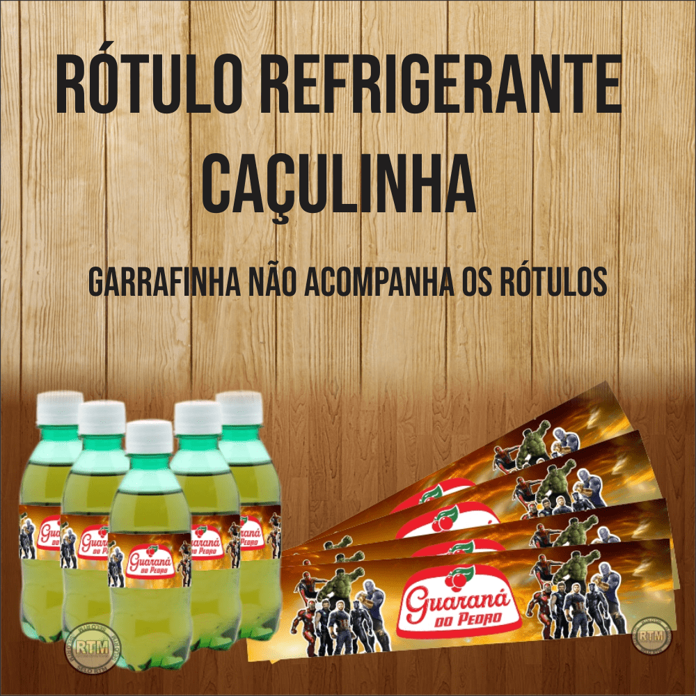 Gráfica Marcos Placas - RÓTULO GARRAFINHA REFRIGERANTE CAÇULINHA