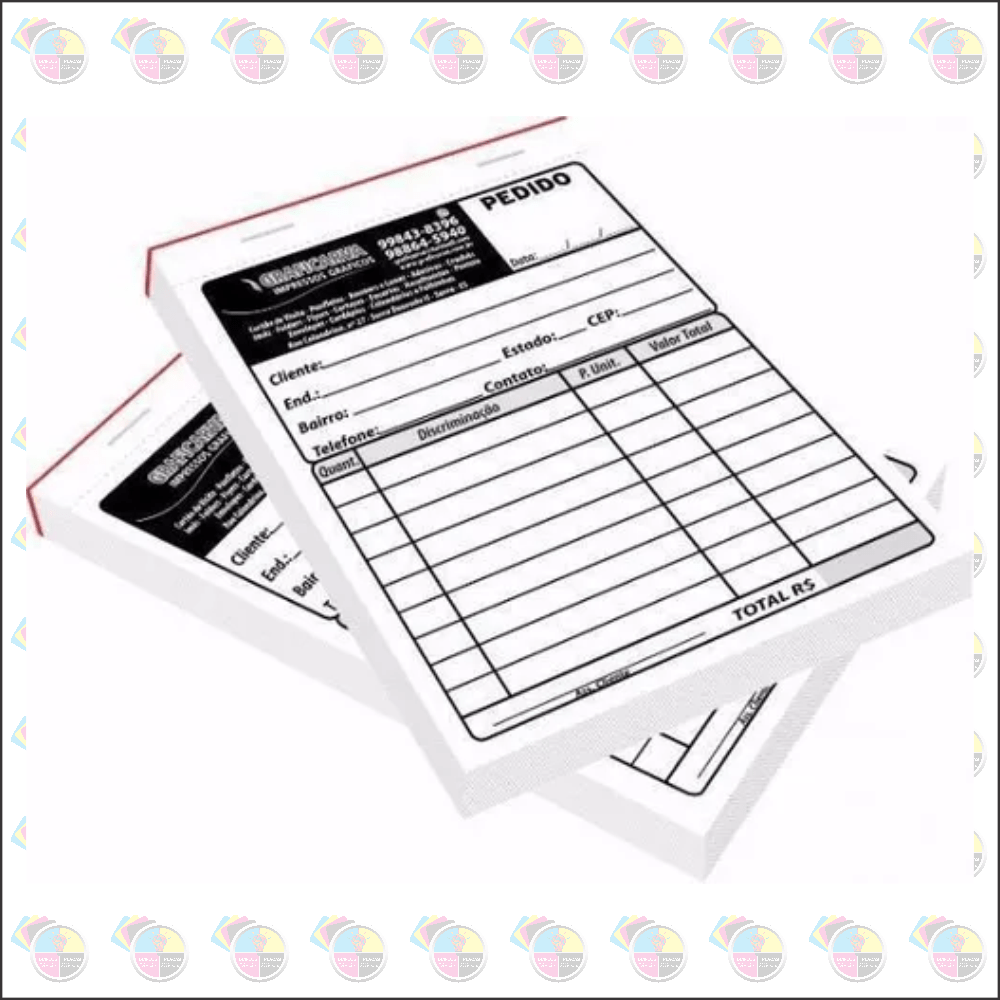 Gráfica Marcos Placas - BLOCO DE NOTA PERSONALIZADO 1 Via c/ 100 folhas